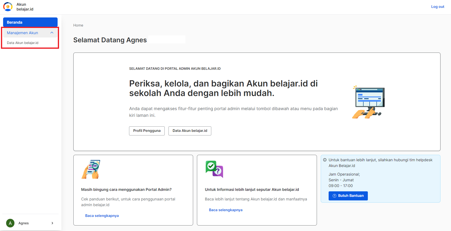 Pengenalan Dashboard dan Menu Portal Admin – belajar.id